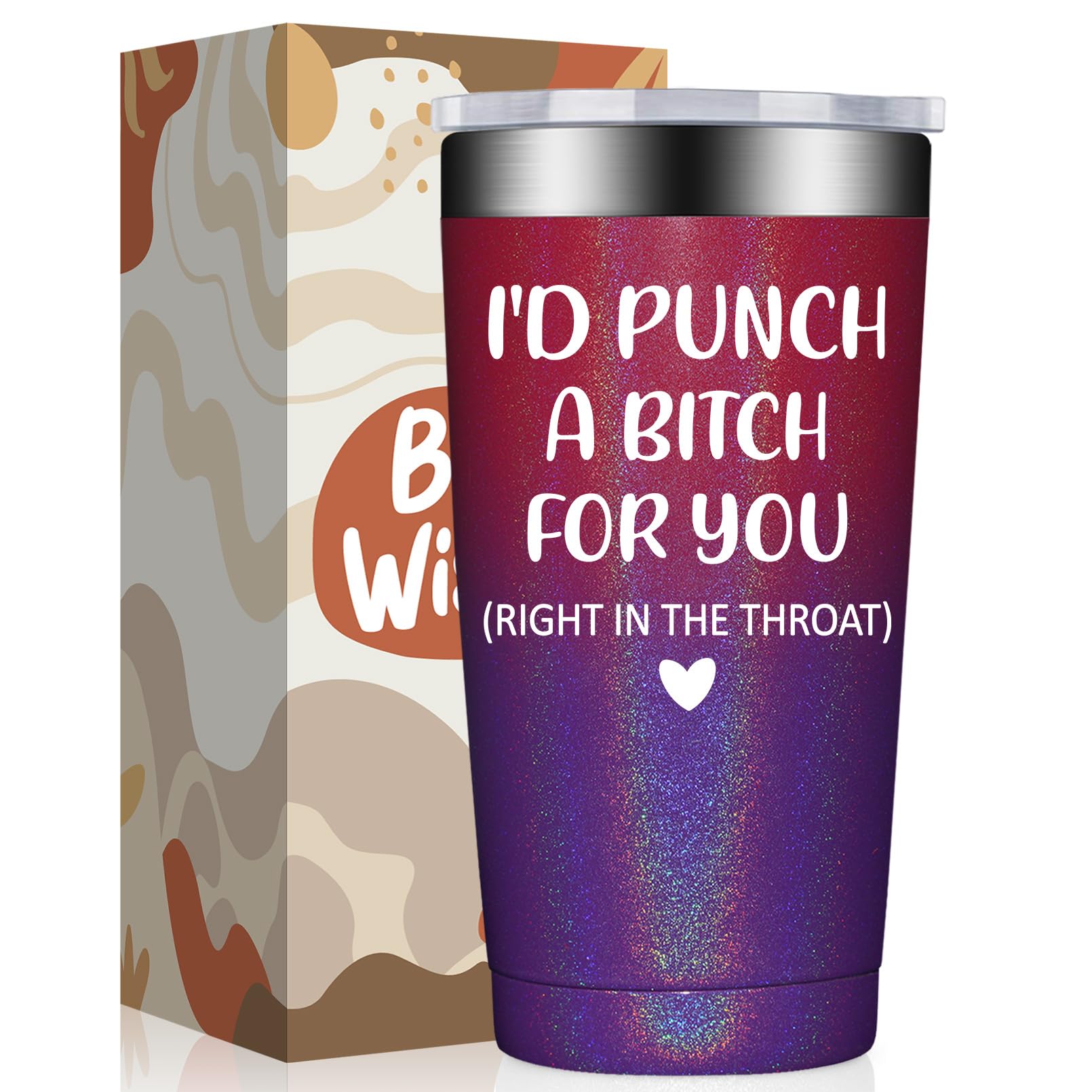 BIRGILT Best Friend Birthday Gifts for Women - Funny Friendship Christmas Gifts for Female Friends, Coworker, Sister, Bestie - 20oz Tumbler Cup
