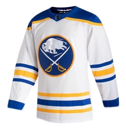 adidas NHL Buffalo Sabres Away Authentic Pro Jersey, White, Size 42