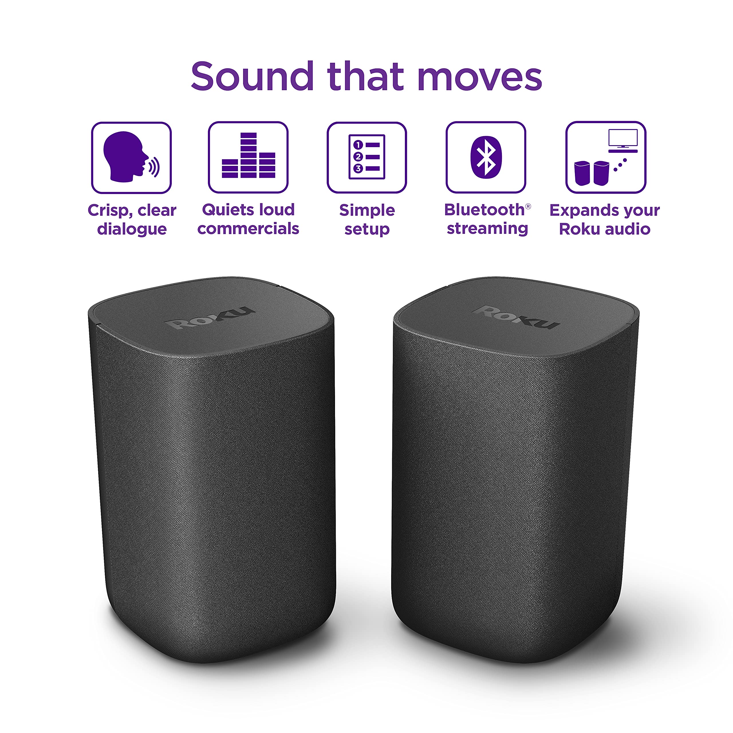 Roku Wireless Speakers (for Roku Smart Audio or Roku TV) (Renewed)