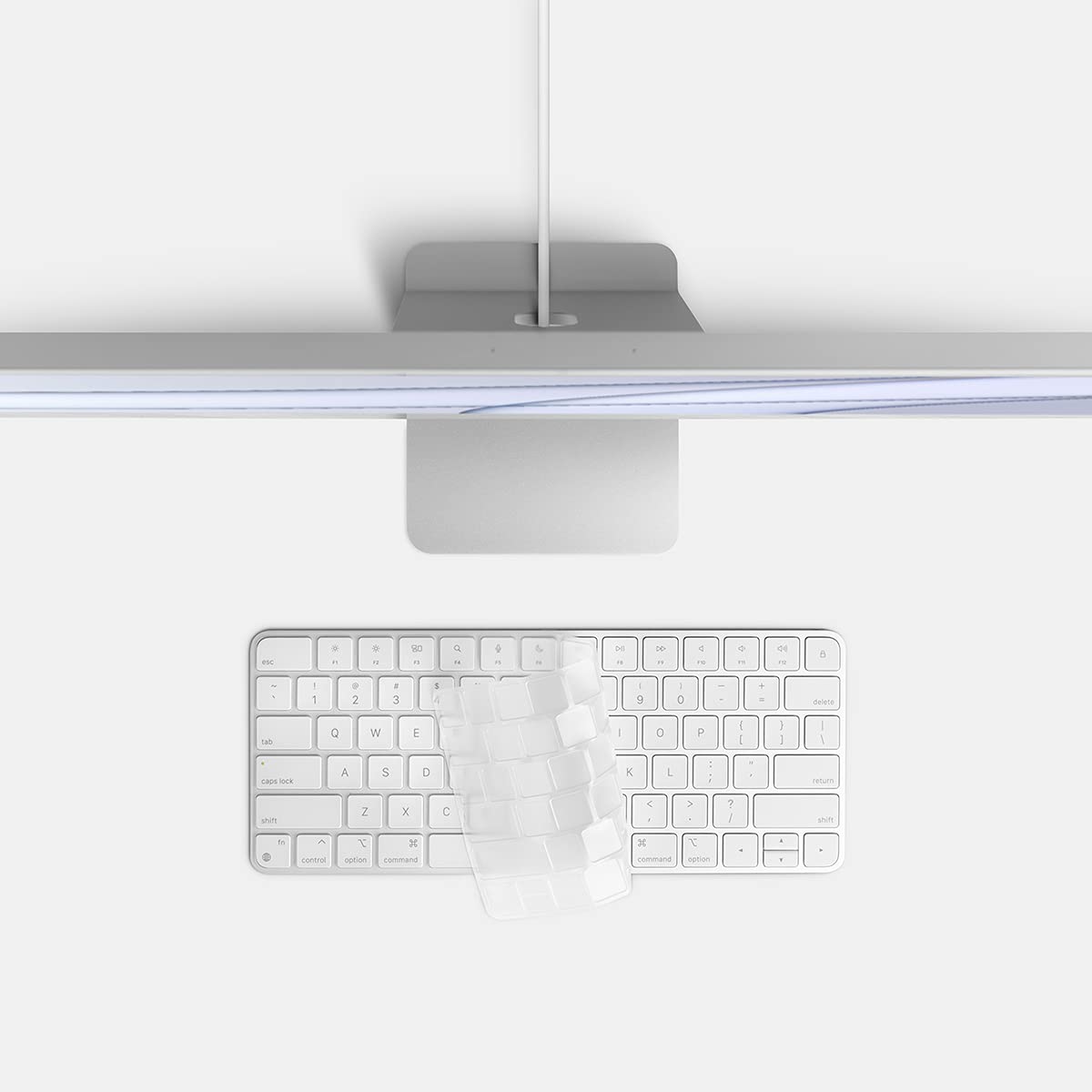 UPPERCASE GhostCover Premium Keyboard Cover Protector, Compatible with Magic Keyboard(No Touch ID) from 2024 2023 2021 M4 M3 M1 iMac 24" A2450, US Layout Only, NO Numeric keypad (Clear)