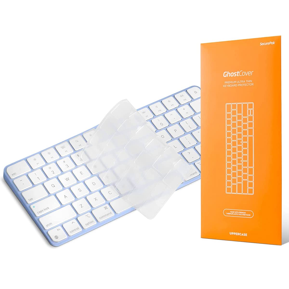 UPPERCASE GhostCover Premium Keyboard Cover Protector, Compatible with Magic Keyboard(No Touch ID) from 2024 2023 2021 M4 M3 M1 iMac 24" A2450, US Layout Only, NO Numeric keypad (Clear)
