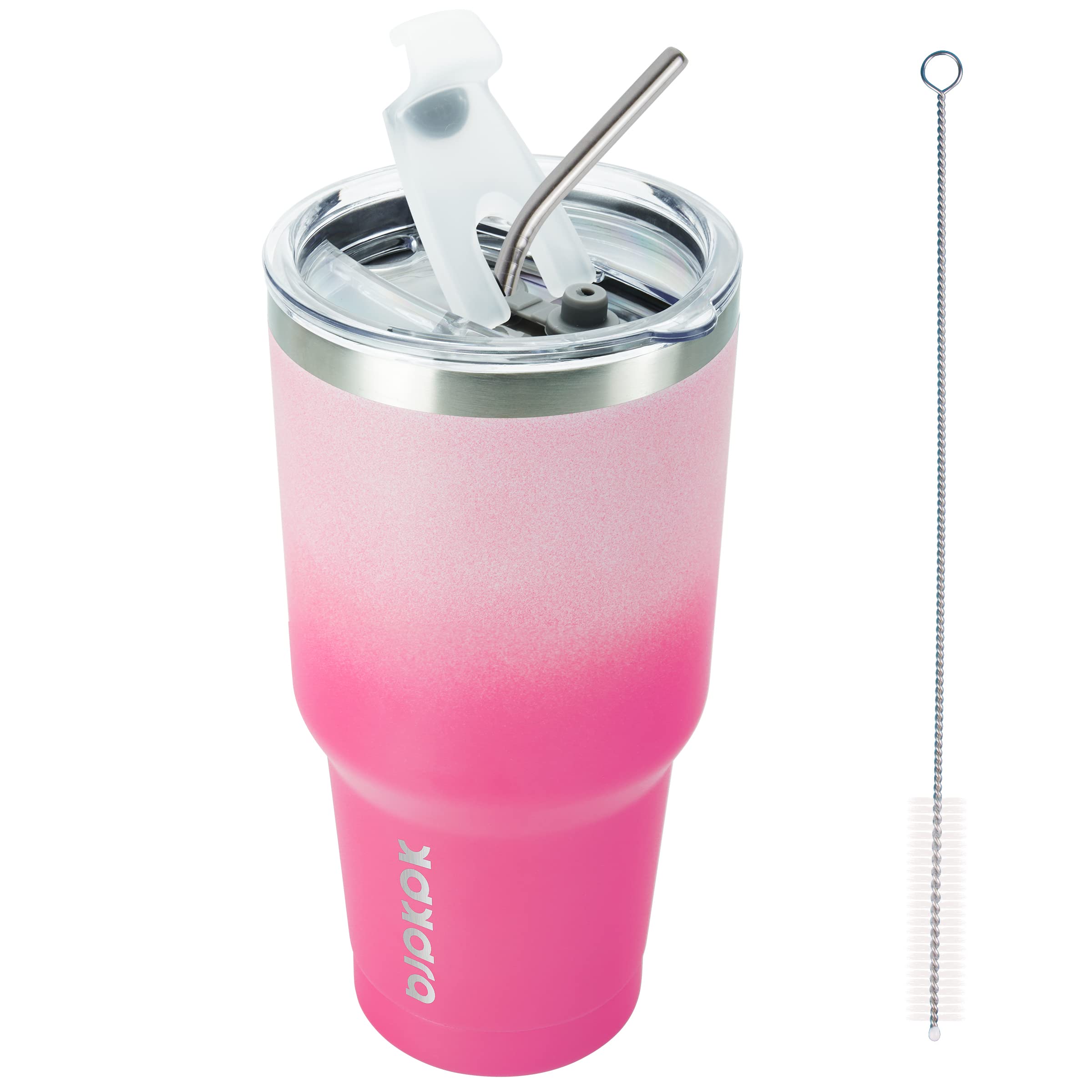 BJPKPK 30 oz Tumbler With Lid And Straw Travel Coffee Mug Stainless Steel Insulated Thermal Tumblers Cup,Cherry Blossom