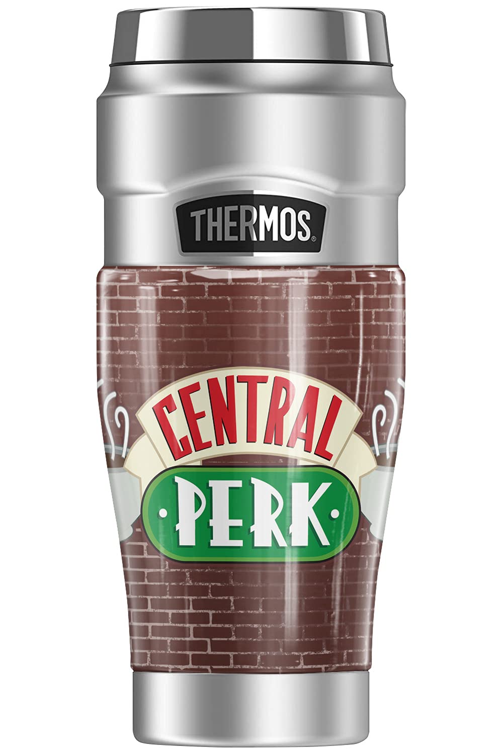 Friends Central Perk Brick Wall THERMOS STAINLESS KING Stainless Steel Travel Tumbler, Vacuum insulated & Double Wall, 16oz