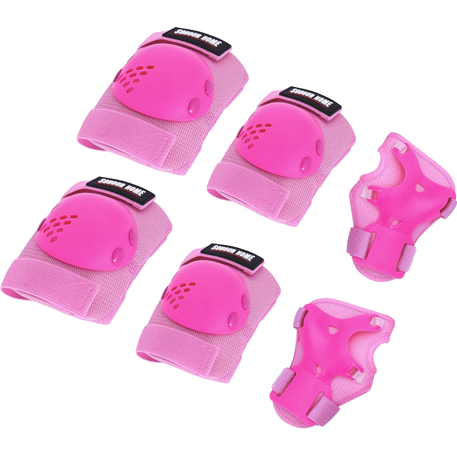 Youth/Kids Knee Pads Elbow Pads Wrist Guards Protective Gear Set for 3-15 Years Child Roller Skates, Skateboard, Cycling, Inline Skating, BMX Bike, Balance Bike, Scooter Riding and Other Outdoor Sports