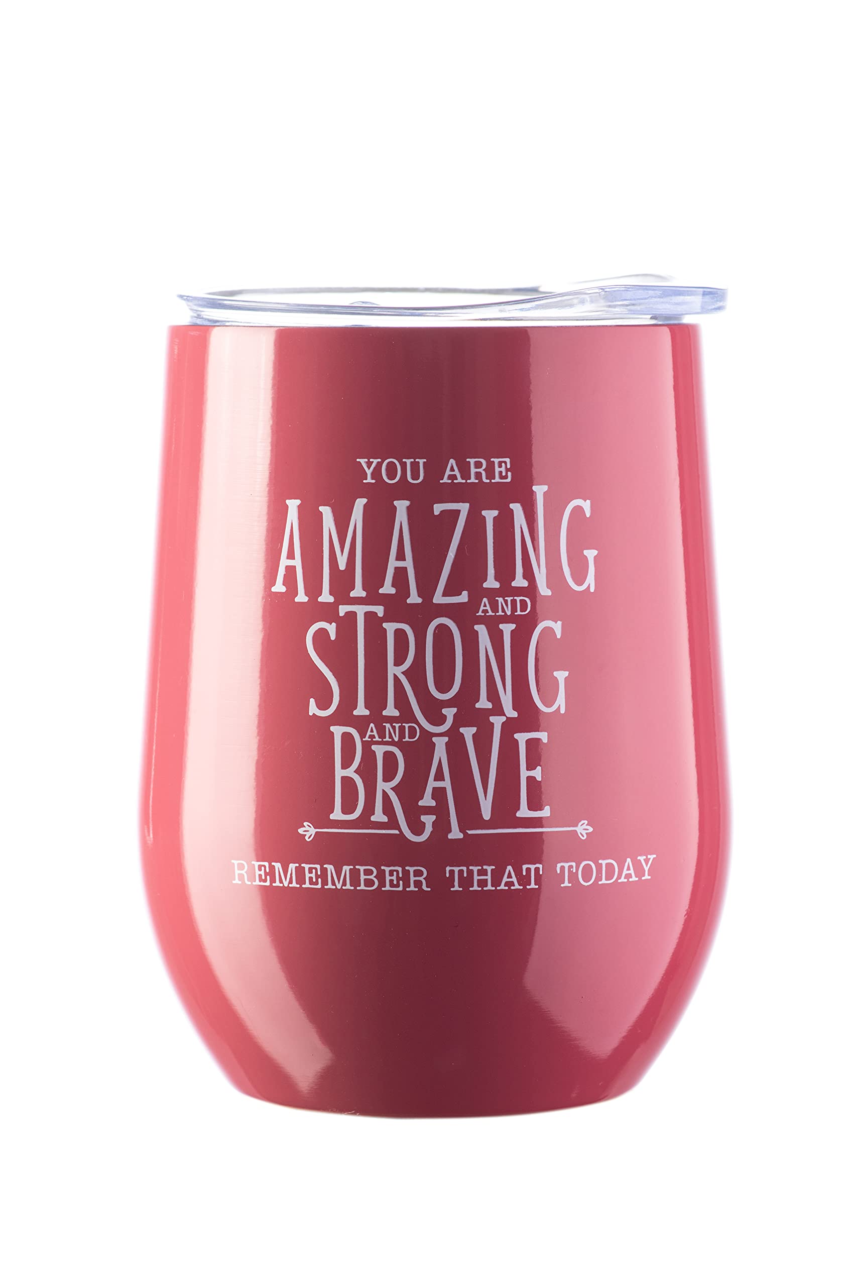 DIVERSEBEE Inspirational Thank You Gifts for Women, Mom, Sister, Wife, Coworker, Nurses, Best Friend, Encouragement Birthday Wine Gifts - Insulated Wine Tumbler Cup with Lid (Ruby)