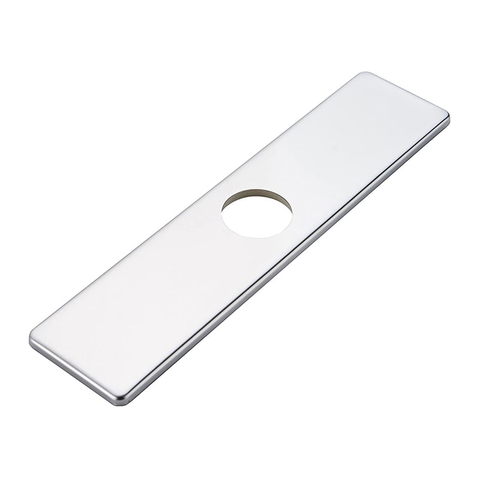 Greenspring Sink Hole Cover Chrome 10 Inch 1 or 3 Hole Long Rectangle Cover Deck Plate Faucet Escutcheon for Bathroom or Kitchen Vanity Sink Faucet Stainless Steel