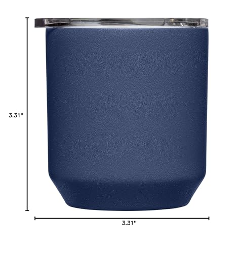 CamelBak Horizon 10oz Rocks Tumbler in Navy - Insulated Stainless Steel Cocktail Glass with Non-Slip Tri-Lid