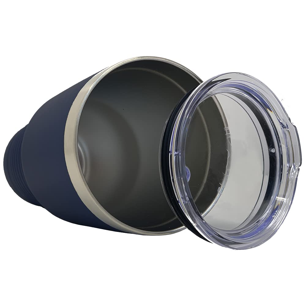 LaserGram 30oz Vacuum Insulated Tumbler Mug, Jet Airplane, Personalized Engraving Included (Navy Blue)