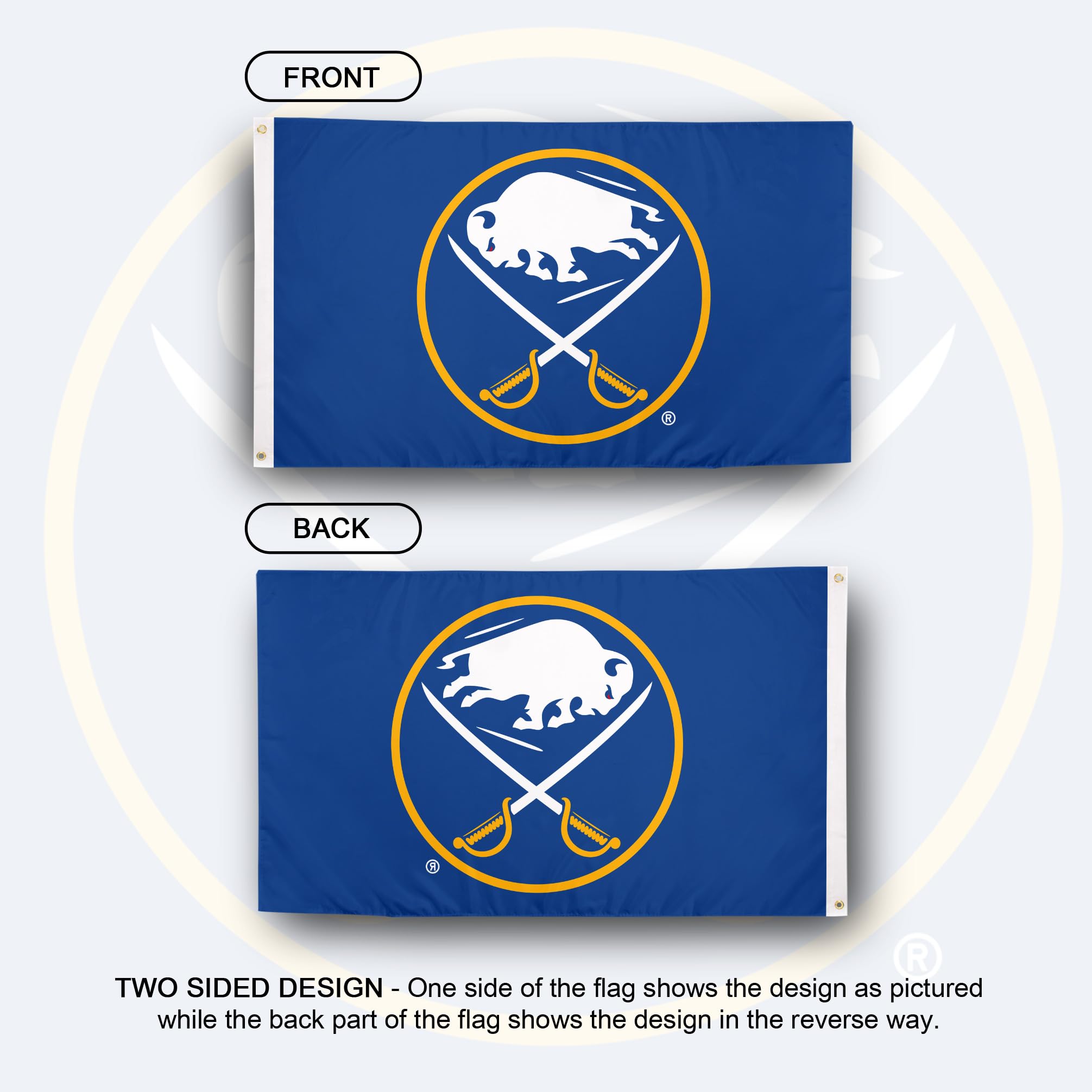 Desert Cactus Buffalo Sabres Flag NHL 100% Polyester Indoor Outdoor 3x5 feet National Hockey League Team Flags (Design #1)