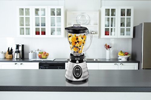 Oster BPCT02-BA0-000 6-Cup Glass Jar 2-Speed Toggle Beehive Blender, Brushed Stainless