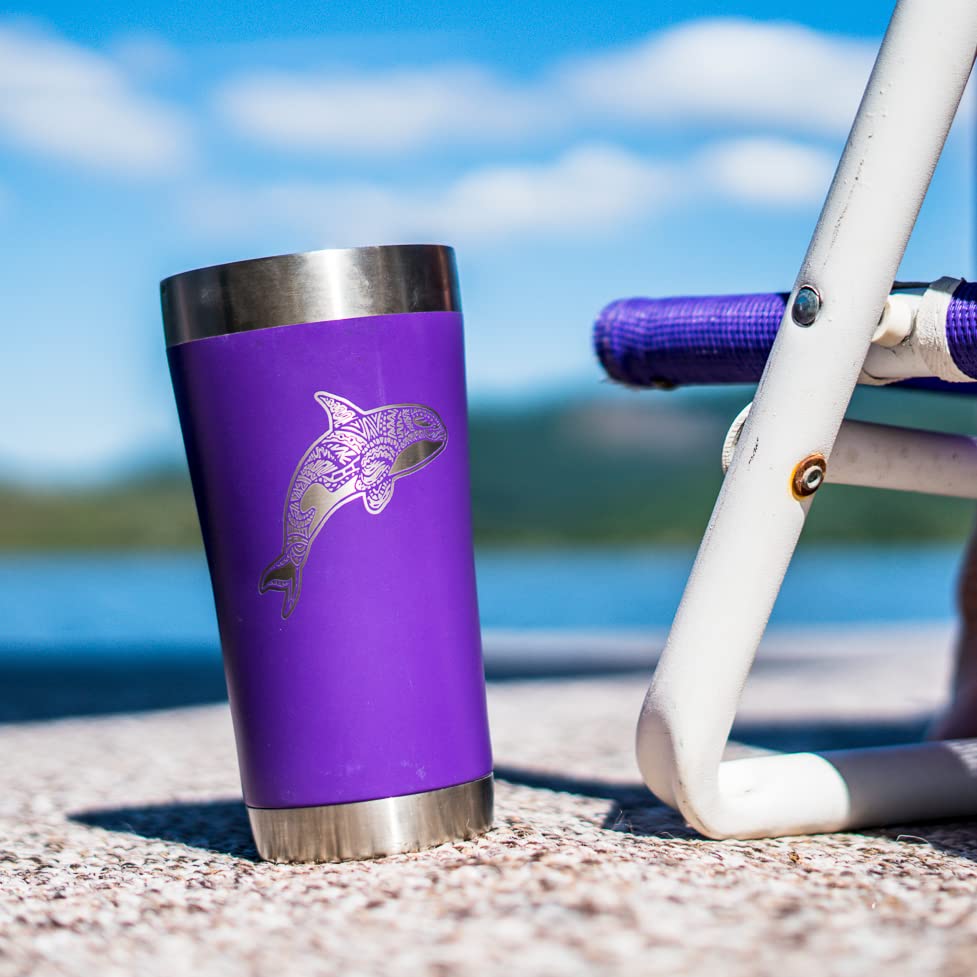 Tempercraft 20 oz Vacuum Insulated Tumbler w/Lid and Laser Engraved Customization Options - Stainless Steel, Double-Walled Travel Mug (Aqua - Custom)