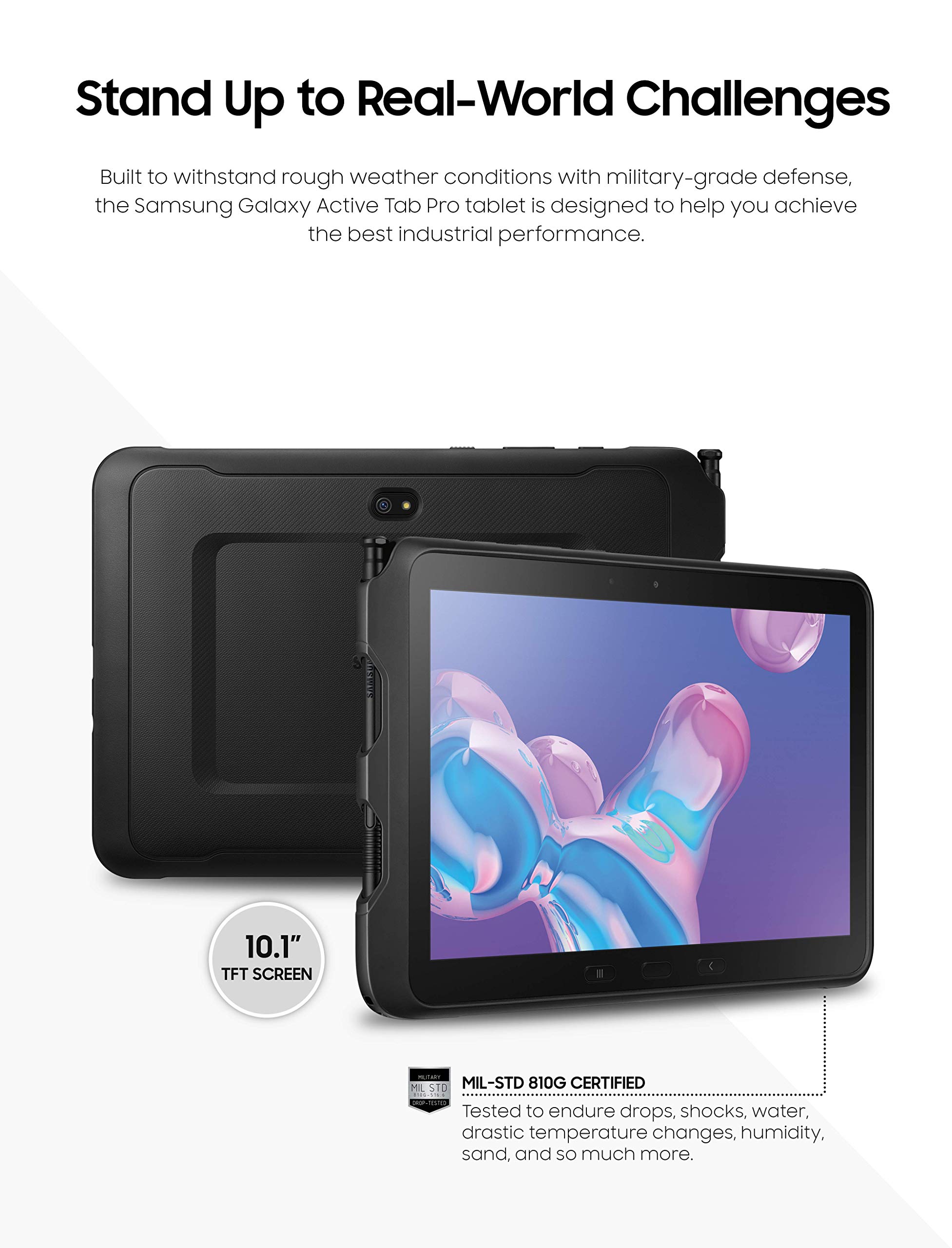 Samsung Galaxy Tab Active PRO 10.1in 64GB WiFi Water-Resistant SM-T540NZKAXAR (Renewed)