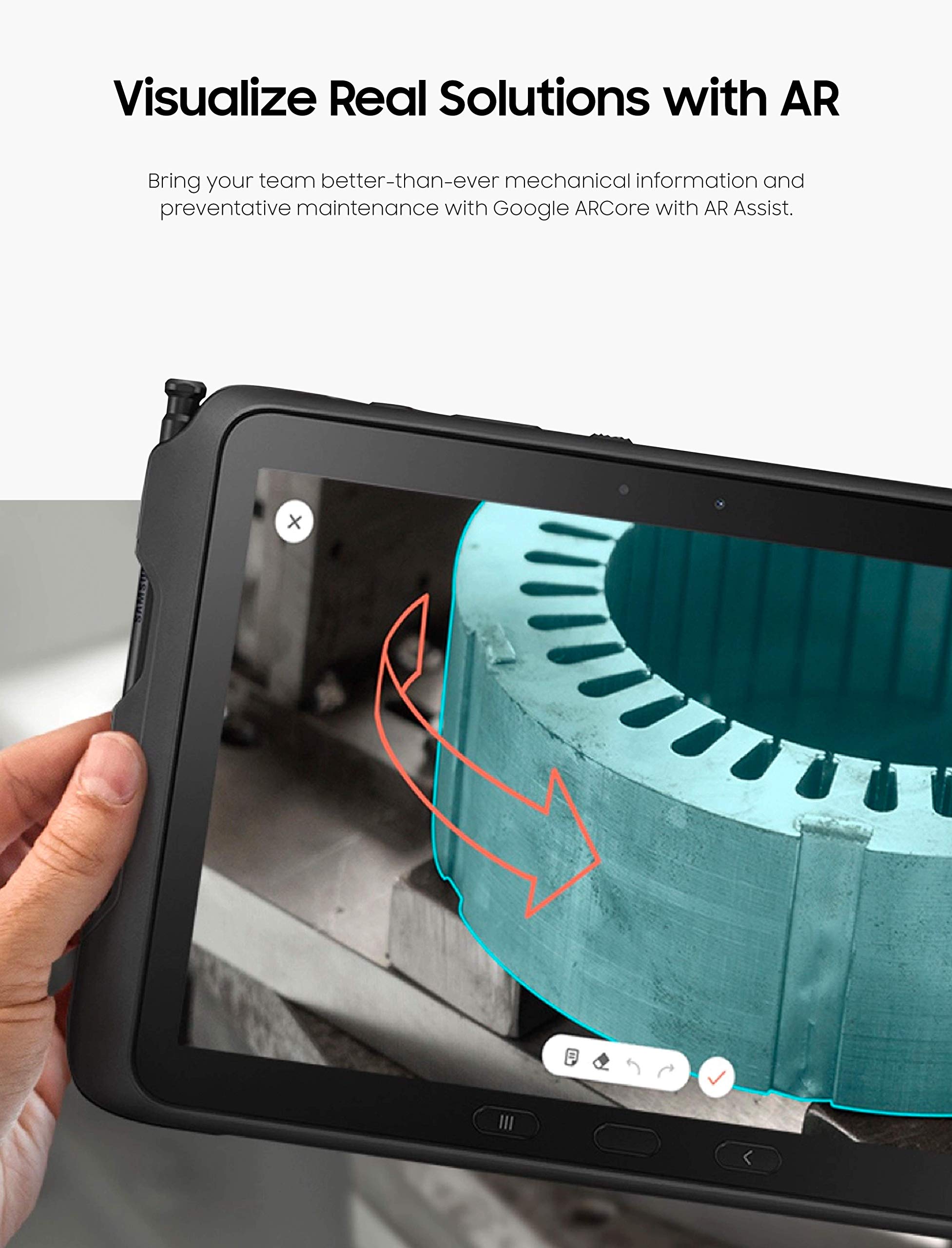 Samsung Galaxy Tab Active PRO 10.1in 64GB WiFi Water-Resistant SM-T540NZKAXAR (Renewed)