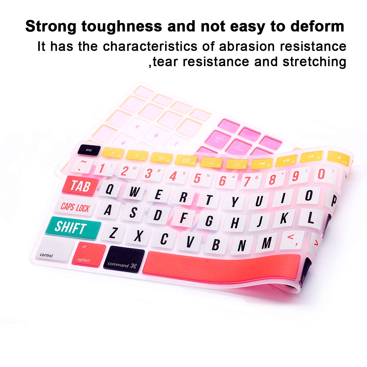 MMDW Ultra Thin Silicone Full Size Wireless Bluetooth Numeric Keyboard Cover Skin for iMac Magic Keyboard with Numeric Keypad MQ052LL/A A1843 2017 2018 Release US Layout(Creative Characters)