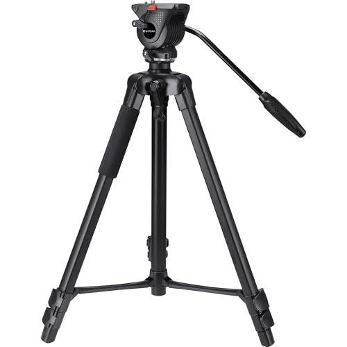 Barska AF13650 Professional Tripod with Fluid Head & Carrying Case for Spotting Scopes, Binoculars, Cameras, etc