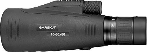 BARSKA 10-30x50mm Blackhawk Precision Zoom Monocular for Bird Watching, Travel, Hunting, Boating, and Camping.