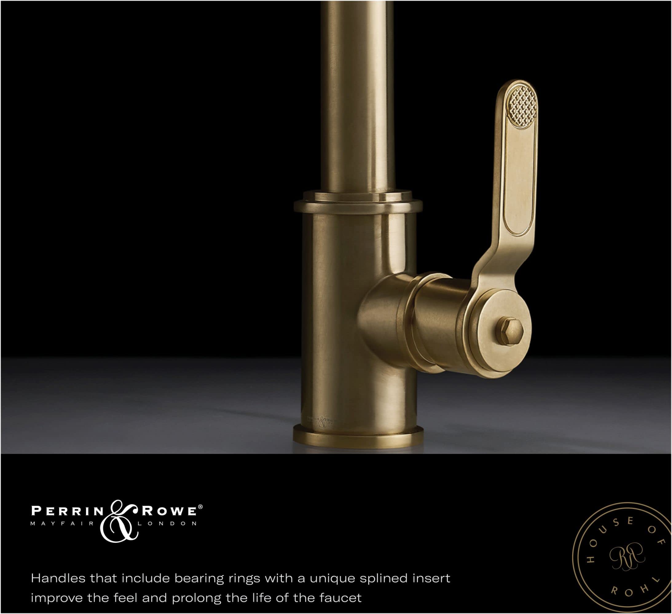 Perrin and Rowe U.CC80AC Rohl Faucet-spouts-and-Kits, Black