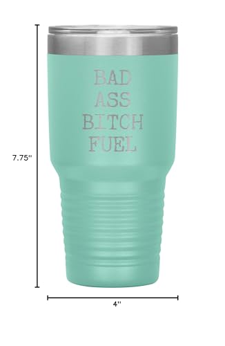 Bitchy Sayings Boss Mug for Women Badass Bitch Fuel Tumbler Travel Coffee Cup 30oz BPA Free