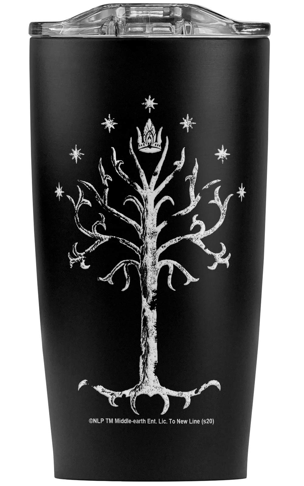 The Lord Of The Rings Tree Of Gondor Stainless Steel Tumbler 20 oz Coffee Travel Mug/Cup, Vacuum Insulated & Double Wall with Leakproof Sliding Lid | Great for Hot Drinks and Cold Beverages