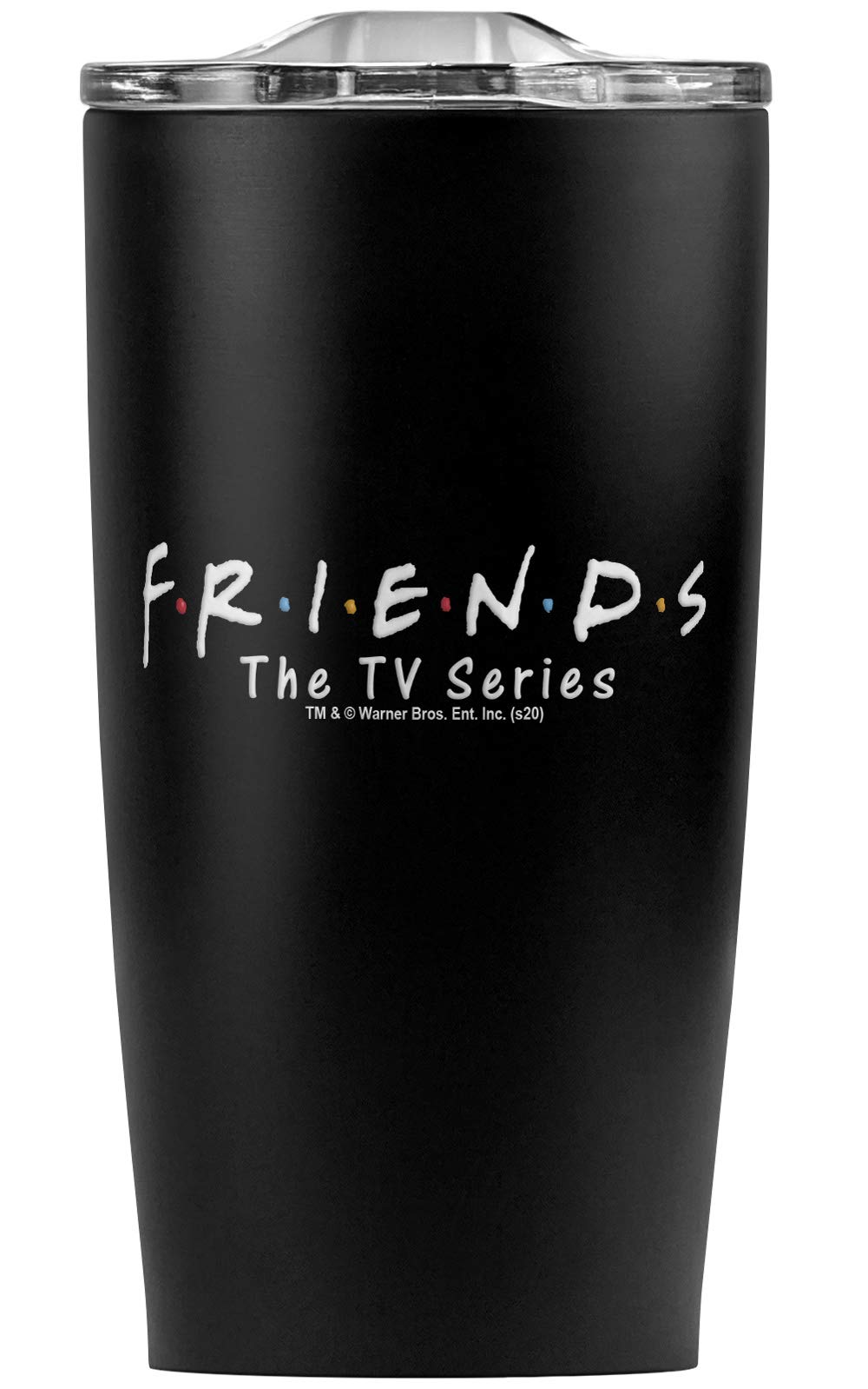 Friends Logo Stainless Steel Tumbler 20 oz Coffee Travel Mug/Cup, Vacuum Insulated & Double Wall with Leakproof Sliding Lid