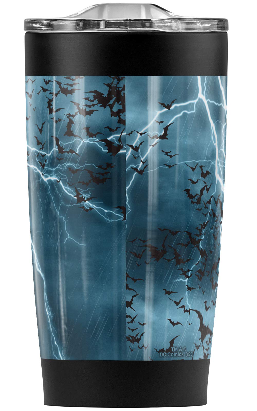 Batman Stormy Knight Lightning Stainless Steel Tumbler 20 oz Coffee Travel Mug/Cup, Vacuum Insulated & Double Wall with Leakproof Sliding Lid