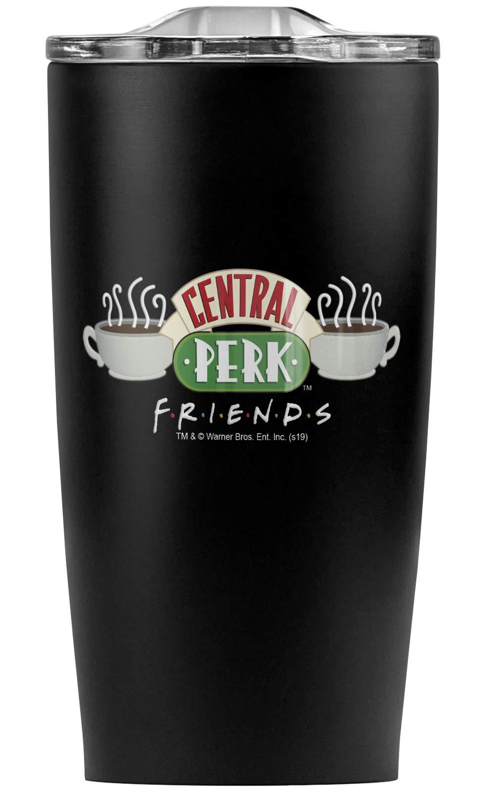 Friends Central Perk Coffee Logo Stainless Steel Tumbler 20 oz Coffee Travel Mug/Cup, Vacuum Insulated & Double Wall with Leakproof Sliding Lid