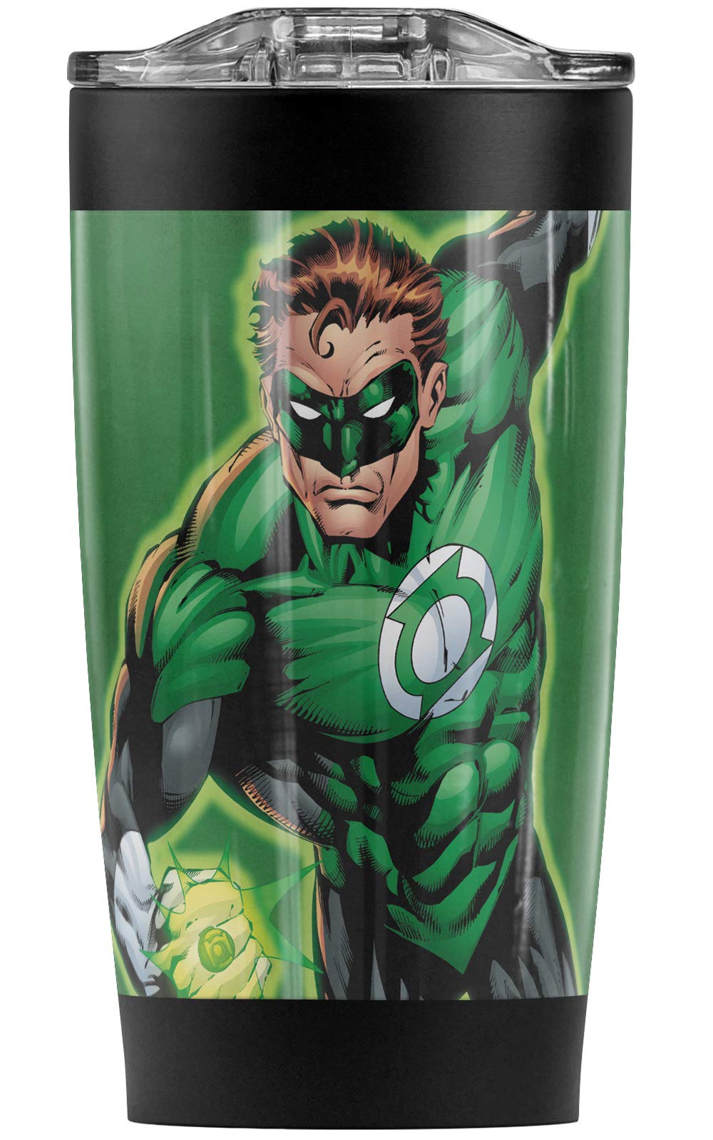 Green Lantern Character Stainless Steel Tumbler 20 oz Coffee Travel Mug/Cup, Vacuum Insulated & Double Wall with Leakproof Sliding Lid