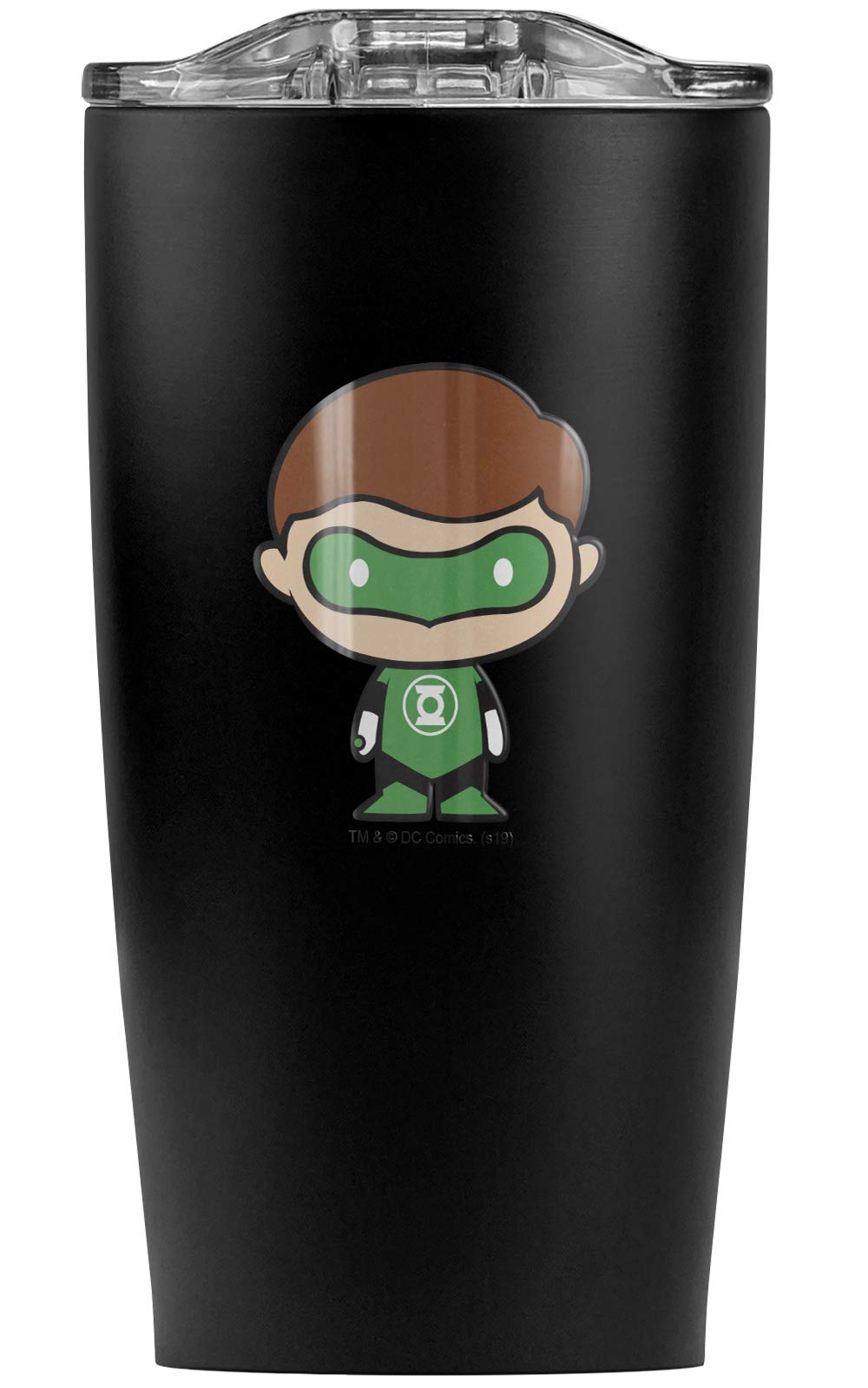 Justice League Green Lantern Chibi Character Stainless Steel Tumbler 20 oz Coffee Travel Mug/Cup, Vacuum Insulated & Double Wall with Leakproof Sliding Lid | Great for Hot Drinks and Cold Beverages