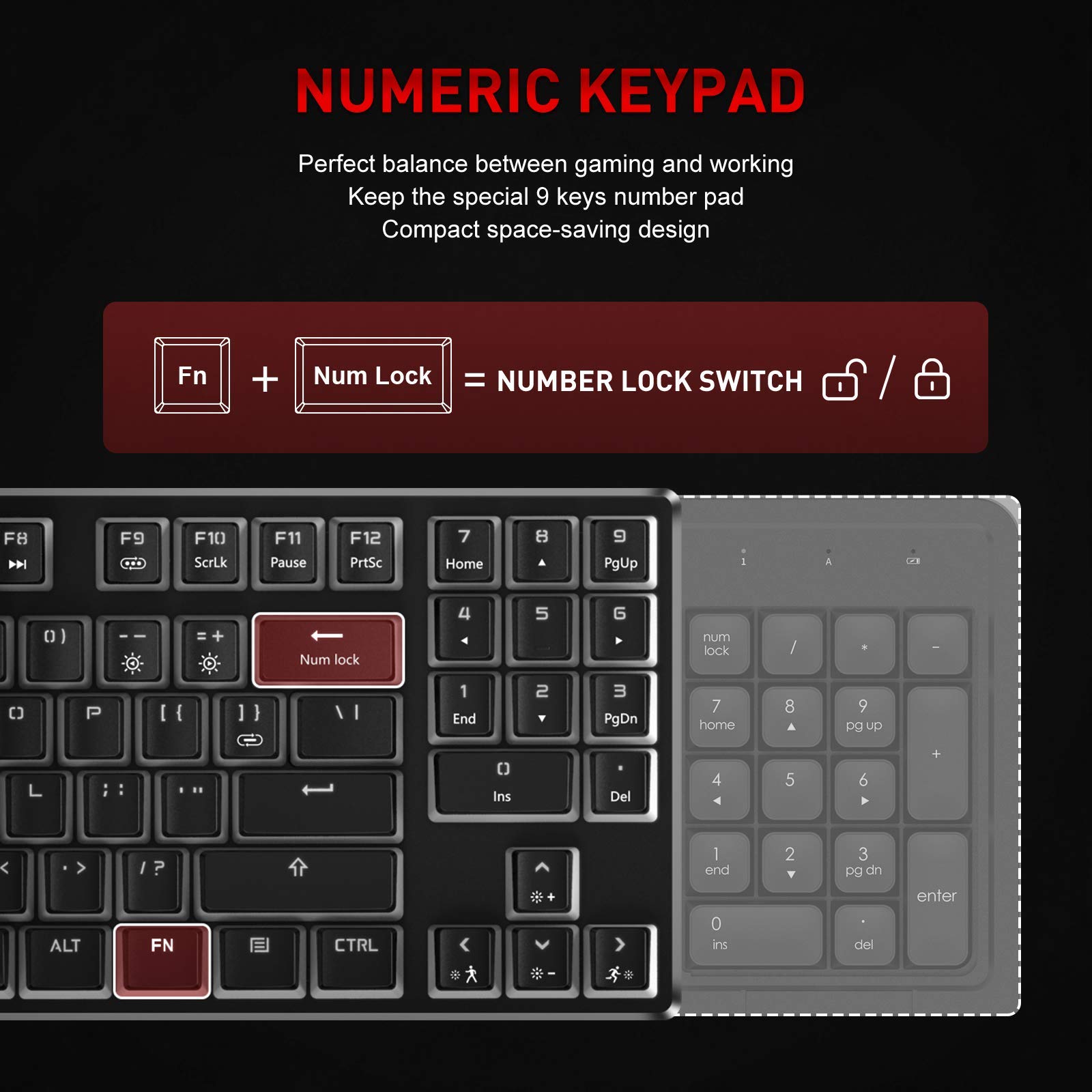 Havit Mechanical Gaming Keyboard with PBT Pudding Keycaps, 89 Keys RGB Backlit Wired USB Computer Keyboards with Blue Switches & Surround Lighting for Desktop PC Gamer (Renewed)