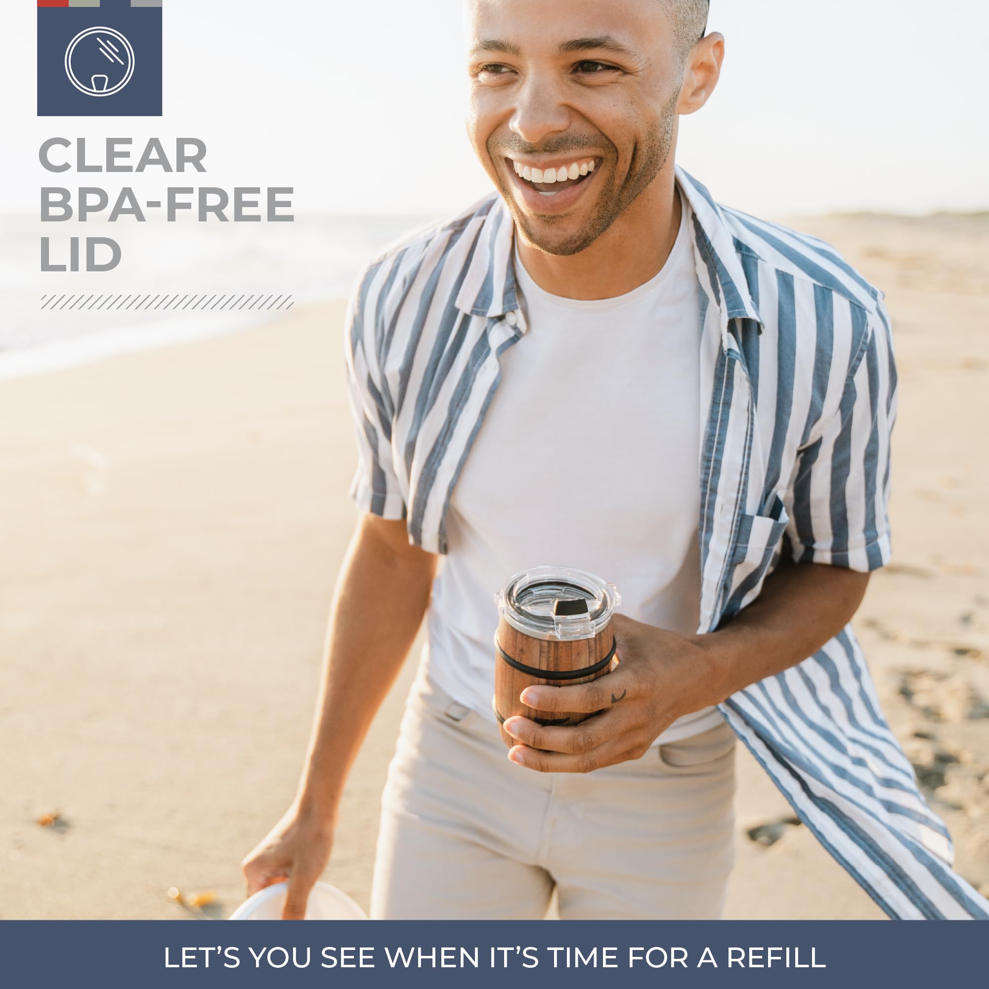 ORCA Barrel 12oz | Temperature Insulated, Stainless Steel Tumbler with a Classy Wood Grain Print, for Whiskey, Beer, or Coffee — Dark Oak