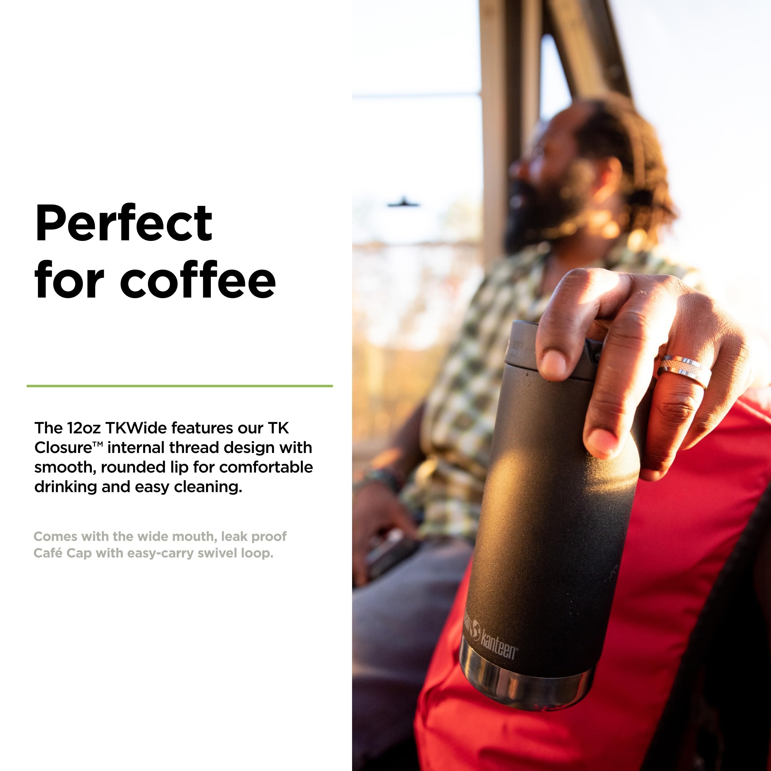 Klean Kanteen TK Wide 12 Oz Black