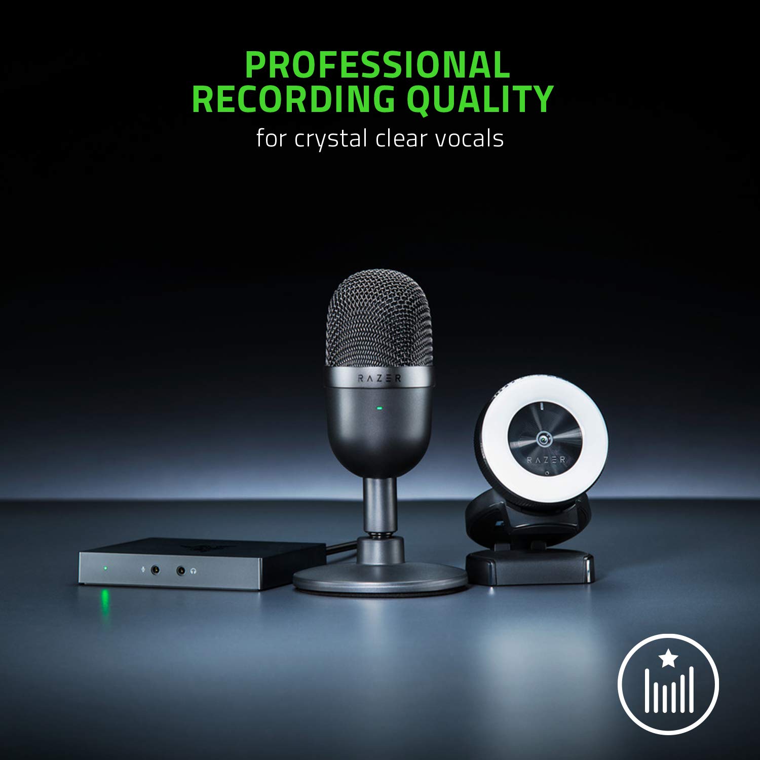 Razer Seiren Mini Ultra-Compact USB Streaming Microphone: Shock Resistant - Black (Renewed)