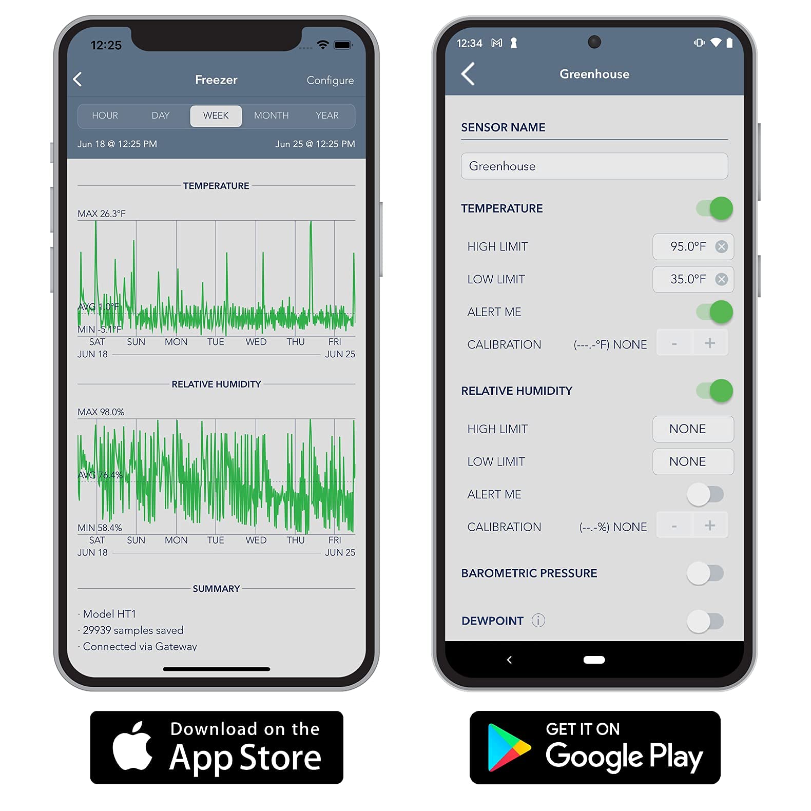 SensorPush HT.w Smart Temperature Sensor & Humidity Sensor - Bluetooth Thermometer and Hygrometer with App Monitoring - Water Resistant Temperature and Humidity Monitor for RV, Humidor, Fridge & More