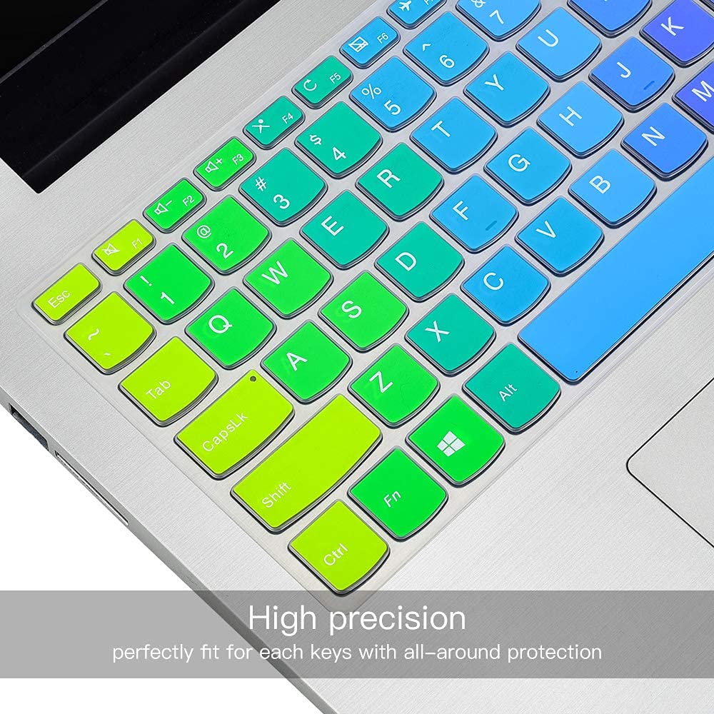 Keyboard Cover for 2020 2021 Lenovo Ideapad 3 15 15.6 17.3 Inch Laptop Keyboard Cover Skin (with Numeric Keypad), 2021 Lenovo Ideapad 3 15/ Ideapad 3 17.3 Accessories, Rainbow (US Layout)