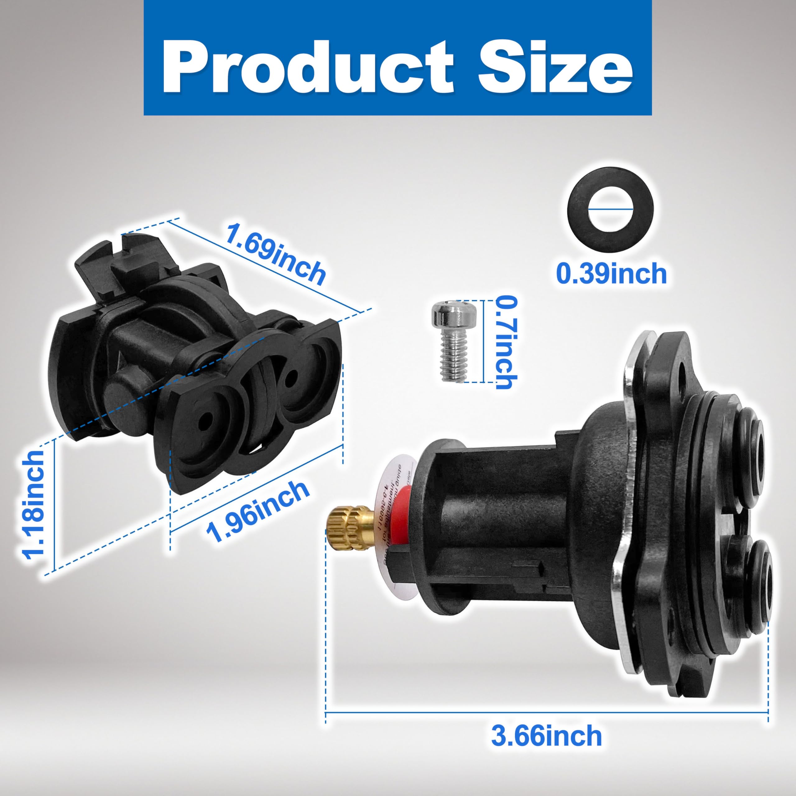GP876851 Mixer Cap and Pressure-Balancing Unit Kit,Compatible with Kohler Shower Valves K-304 and K-11748 Platforms Include GP800820 and GP77759,Black
