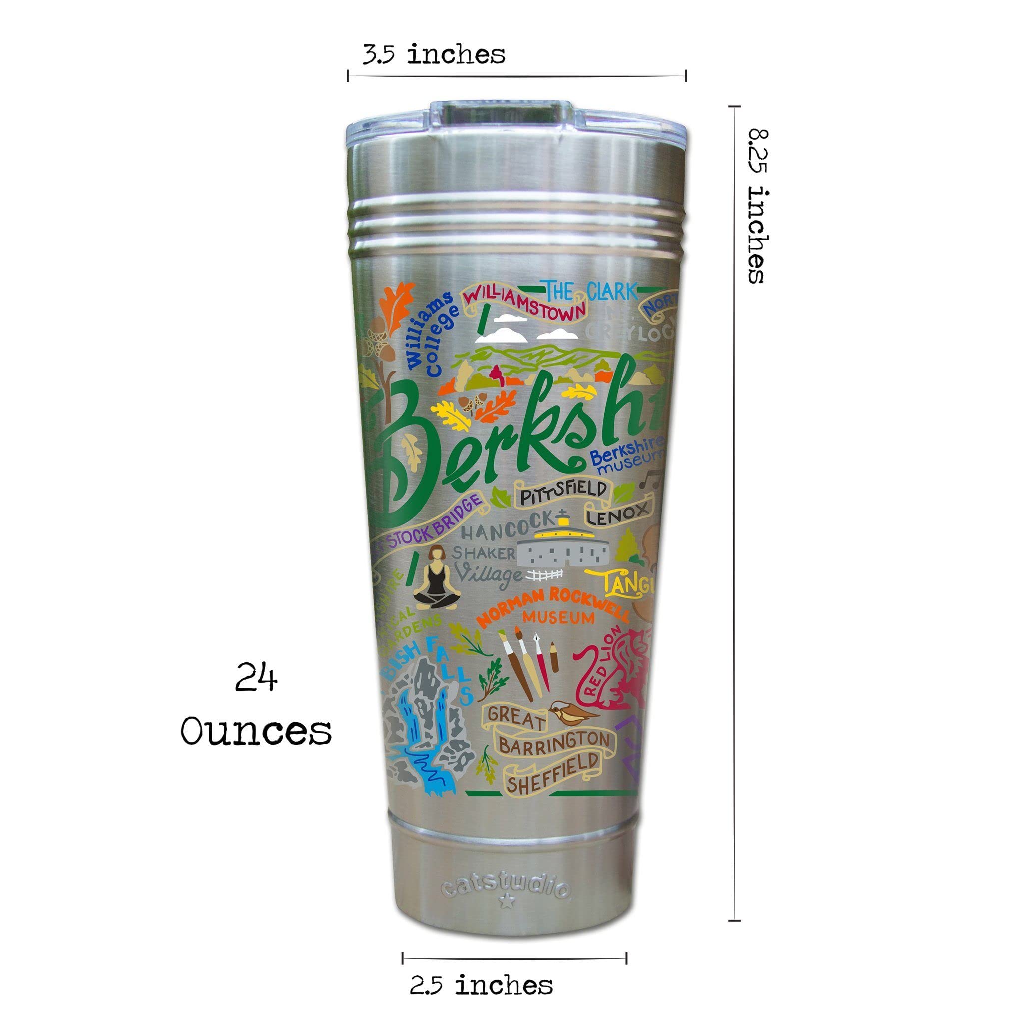 Catstudio Berkshires Thermal Tumbler | Triple Wall Insulation With Non Slip Bottom | Great Travel Cup for Water, Coffee, Tea, or Smoothies