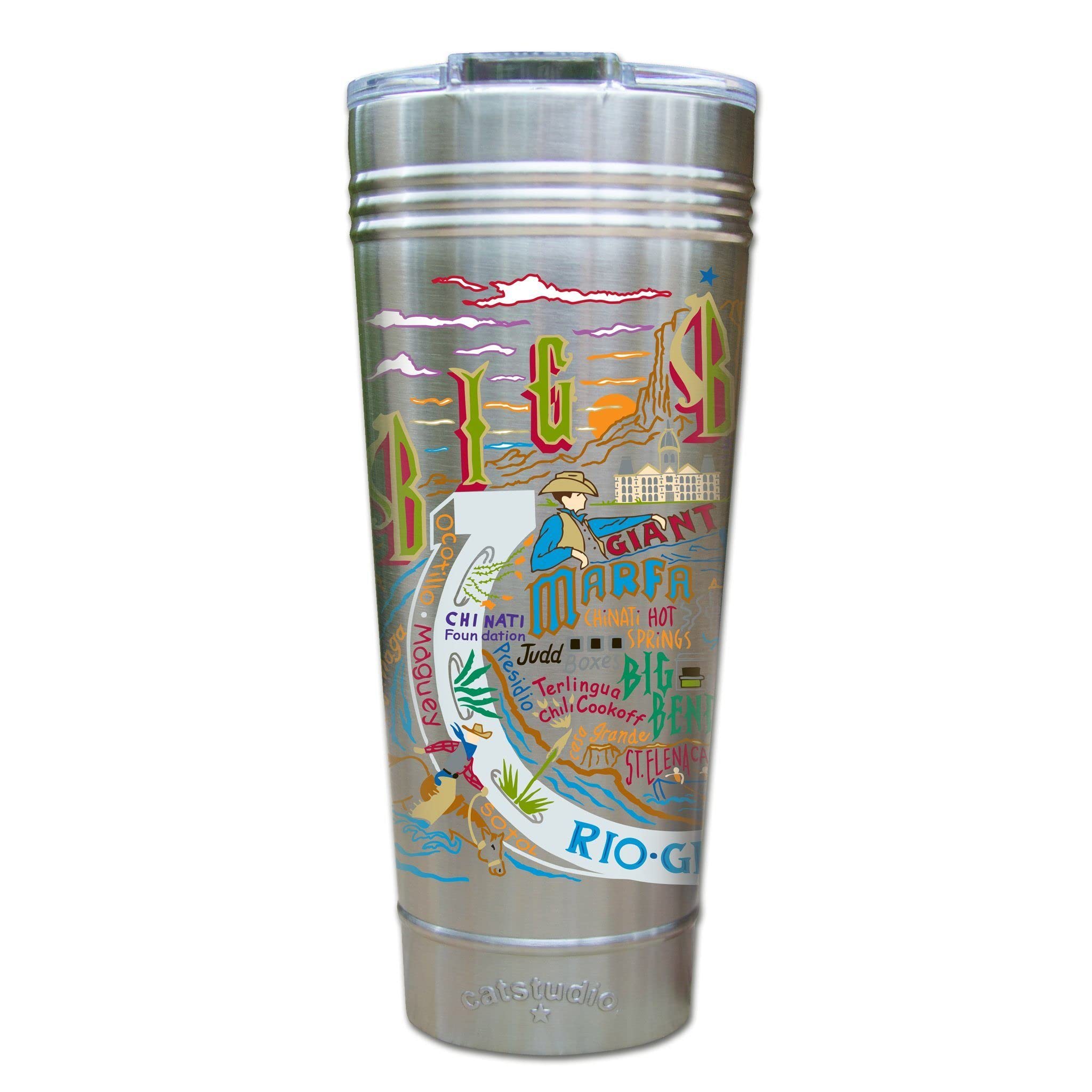 Catstudio Big Bend Thermal Tumbler | Triple Wall Insulation With Non Slip Bottom | Great Travel Cup for Water, Coffee, Tea, or Smoothies