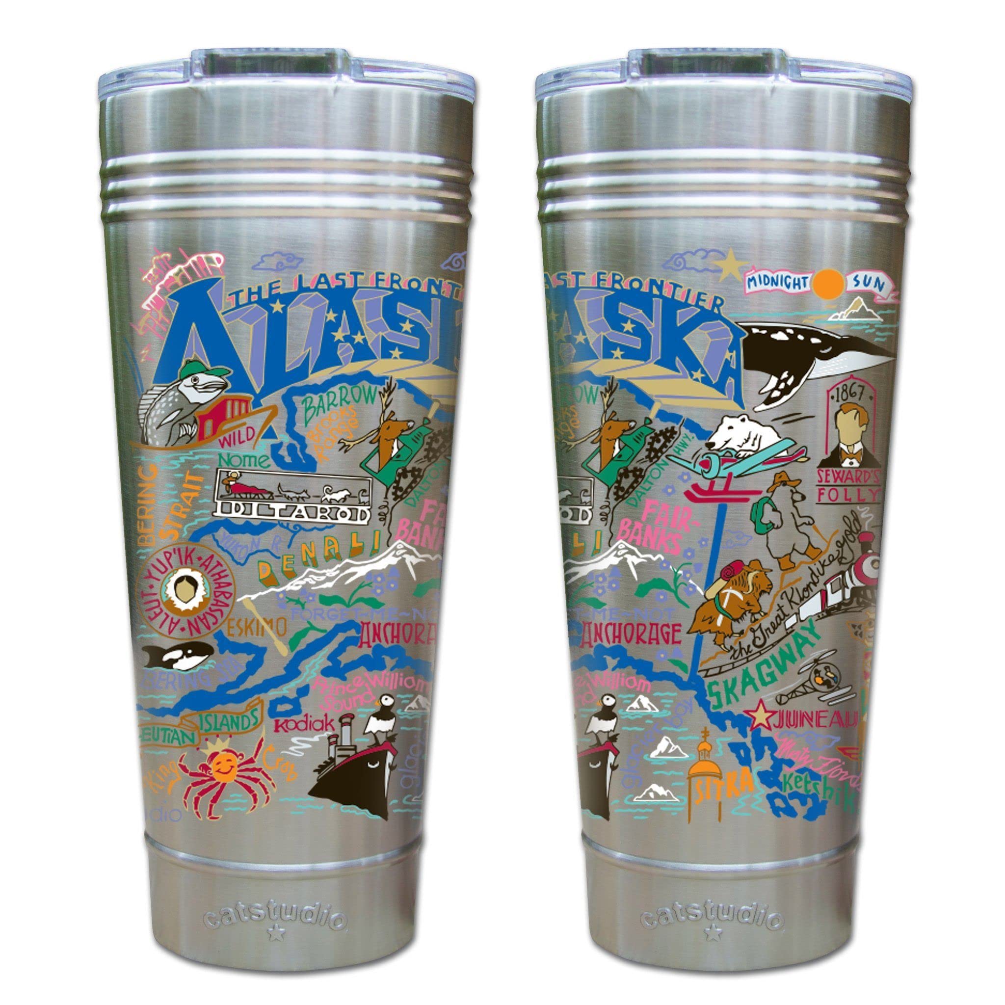 Catstudio Alaska Thermal Tumbler | Triple Wall Insulation With Non Slip Bottom | Great Travel Cup for Water, Coffee, Tea, or Smoothies