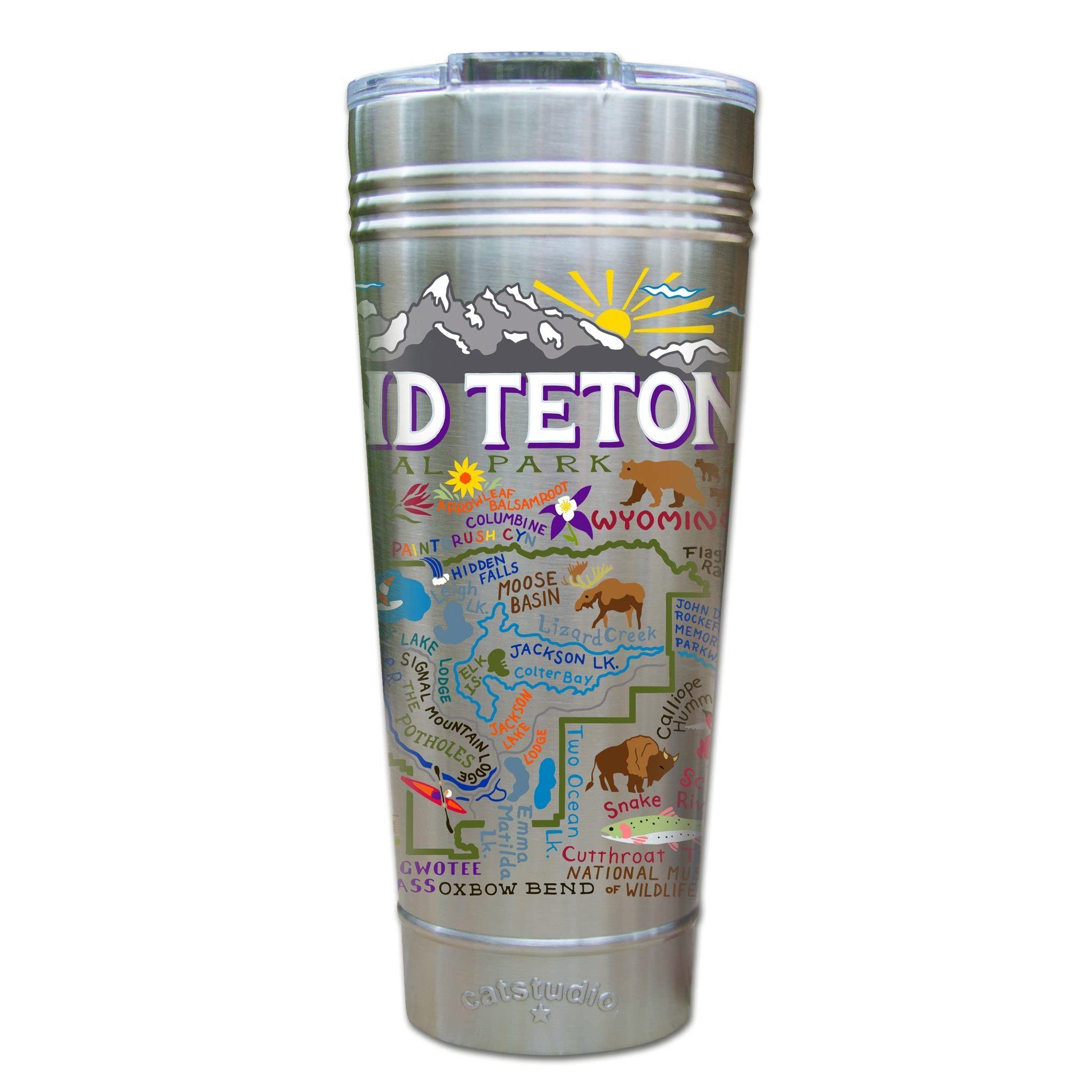 Catstudio Grand Teton Thermal Tumbler | Triple Wall Insulation With Non Slip Bottom | Great Travel Cup for Water, Coffee, Tea, or Smoothies