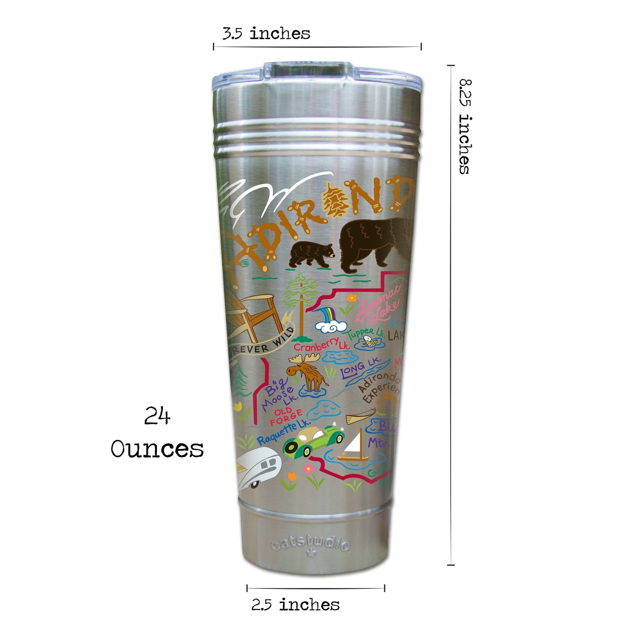 Catstudio Adirondacks Thermal Tumbler | Triple Wall Insulation With Non Slip Bottom | Great Travel Cup for Water, Coffee, Tea, or Smoothies