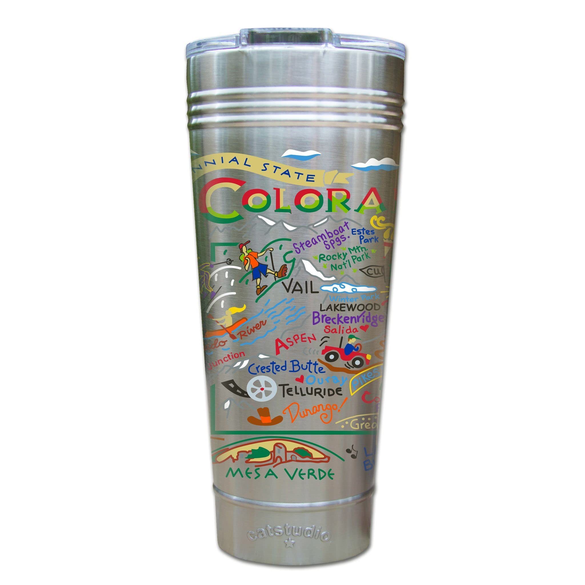 Catstudio Colorado Thermal Tumbler | Triple Wall Insulation With Non Slip Bottom | Great Travel Cup for Water, Coffee, Tea, or Smoothies