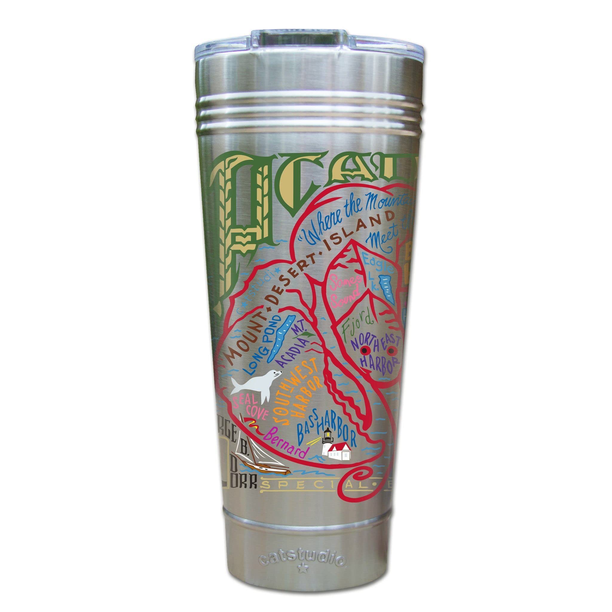 Catstudio Acadia Thermal Tumbler | Triple Wall Insulation With Non Slip Bottom | Great Travel Cup for Water, Coffee, Tea, or Smoothies