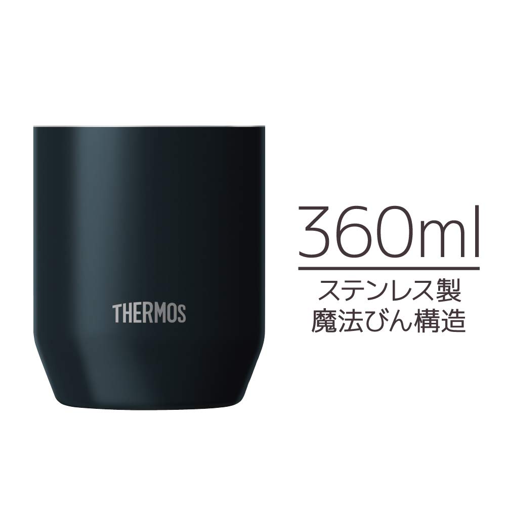 Thermos JDH-360C BK Vacuum Insulated Cup, 12.2 fl oz (360 ml), Black