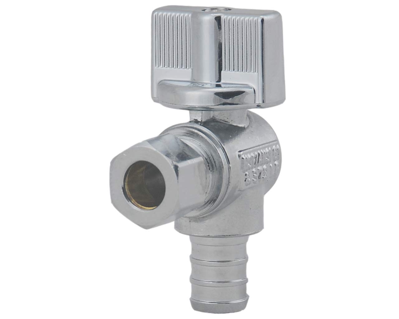 LD Valve- 1/4 Turn Angle Stop Valve 3/8-in Compression x 1/2-in Pex, Quarter Turn LF Brass Chrome Plated OD to Pex Angle Shut Off Valve for Faucet or Toilet Installation (2-Pack)
