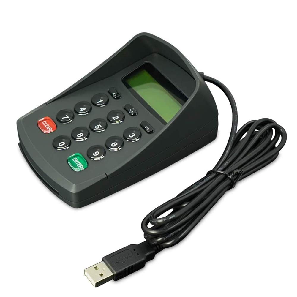 USB 15 Keys Keypad Numeric Keyboard Numpad for Bank,Telecom, Mobile Unicom Business Hall Counter, Financial POS Payment System Digital Keyboard (YD541-Plaintext No Sound)