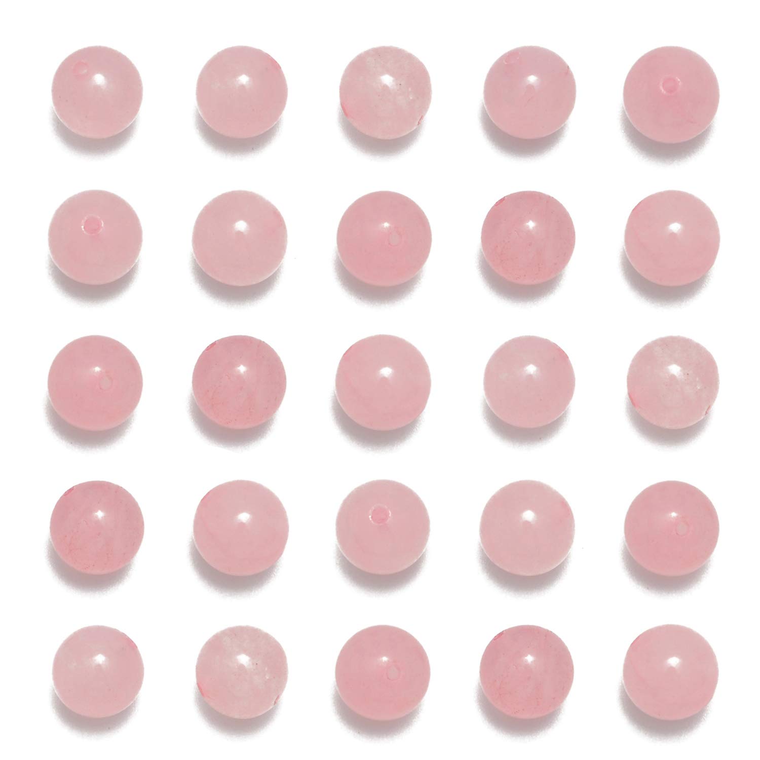 NCB 200pcs 4mm Rose Quartz Loose Beads for Jewelry Making, Natural Semi Precious Beads Round Smooth Gemstones Spacer Beads Charms for Necklaces Bracelets (Rose Quartz, 4mm 200Beads)