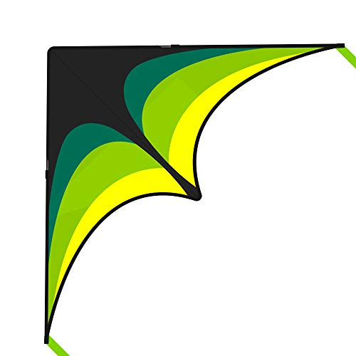 Mint's Colorful Life Delta Kite for Kids & Adults, Extremely Easy to Fly Kites with 2 Ribbons and 300ft String, Best for Beginner
