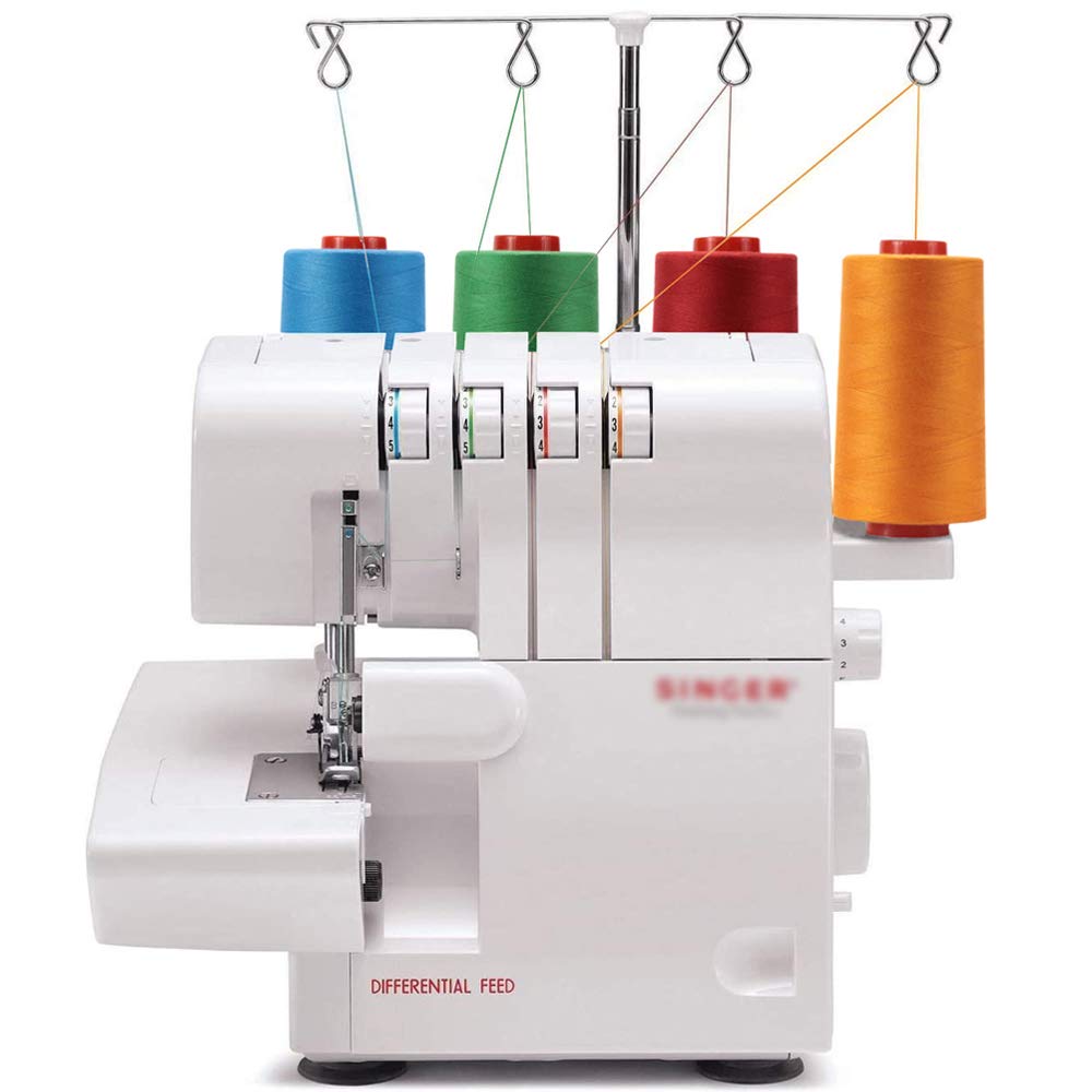 New brothread - 30 Options - 4 Large Cones of 5500Y (5000M) Each All Purpose Spun Polyester Thread 40S/2 (Tex27) for Serger, Overlock, Quilting, Piecing and Sewing - White