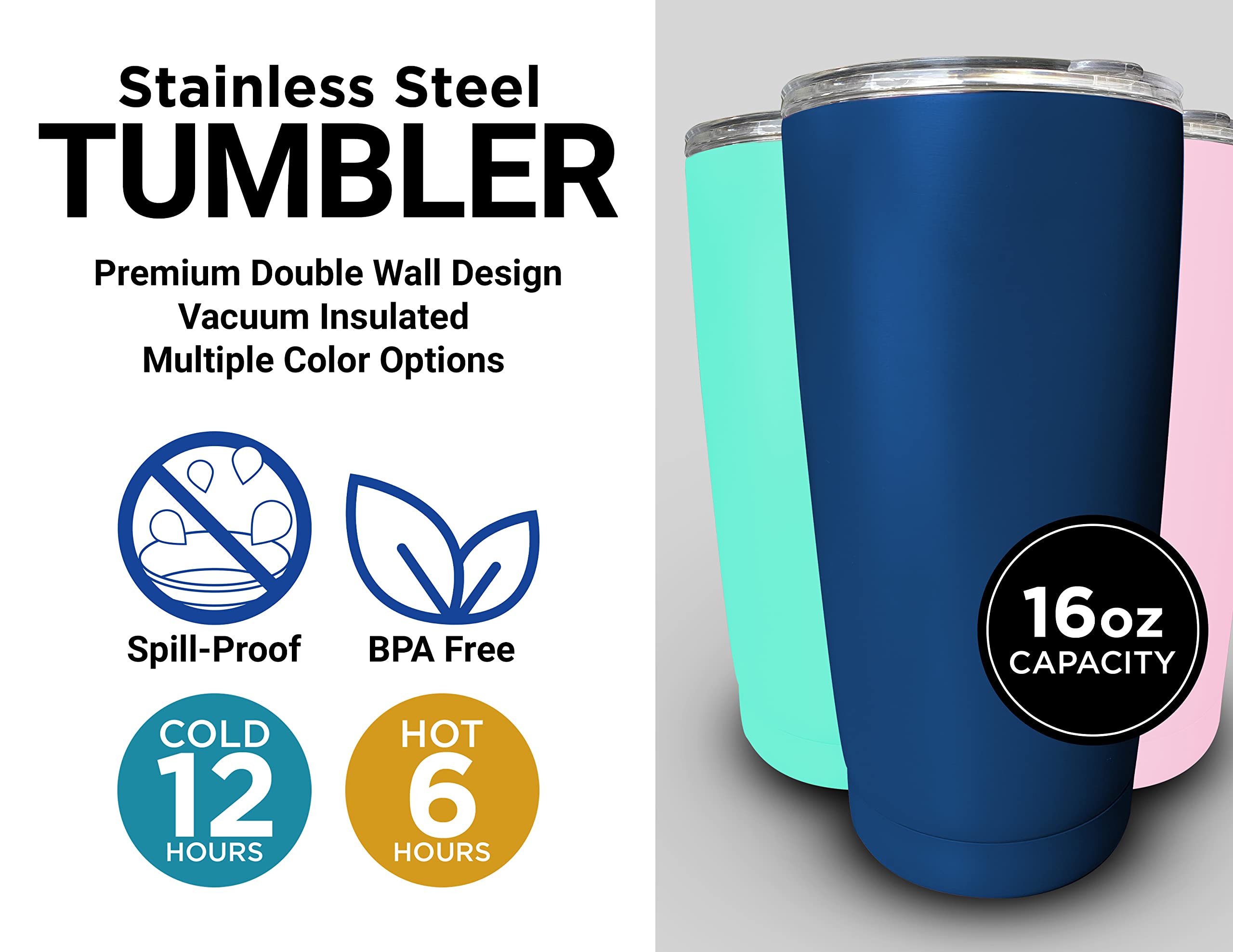 Idaho Vandals 16 oz Insulated Stainless Steel Tumbler Straight - Red. Officially Licensed Collegiate Product