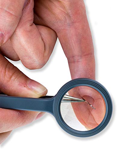 Carson Lighted MagniGrip 4.5x LED Lighted Magnifier with Precision Tweezers (MG-88)